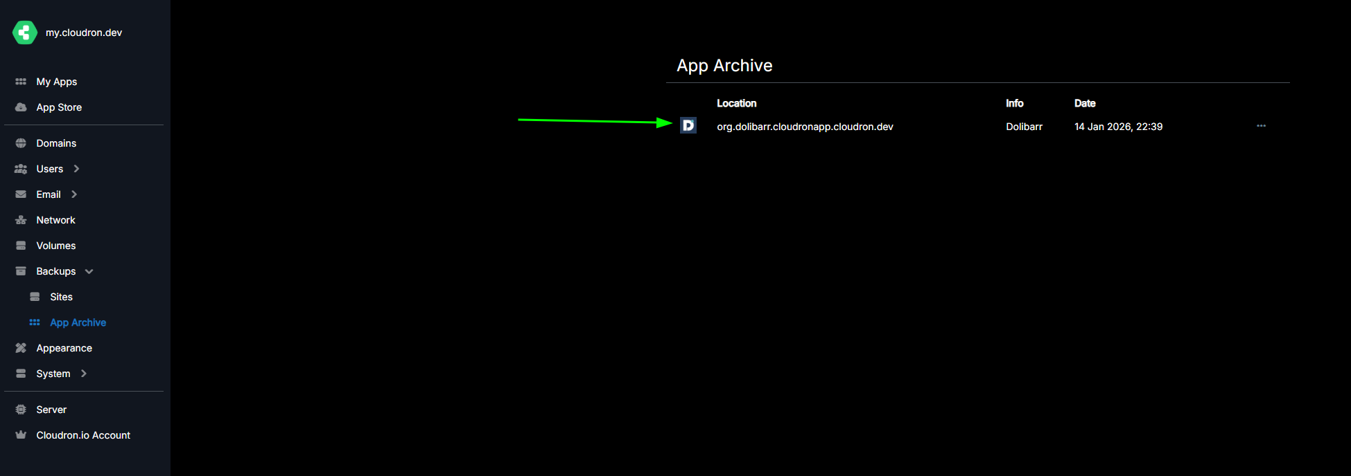 Cloudron 9.0.15 - App Archive empty in backup | Cloudron Forum